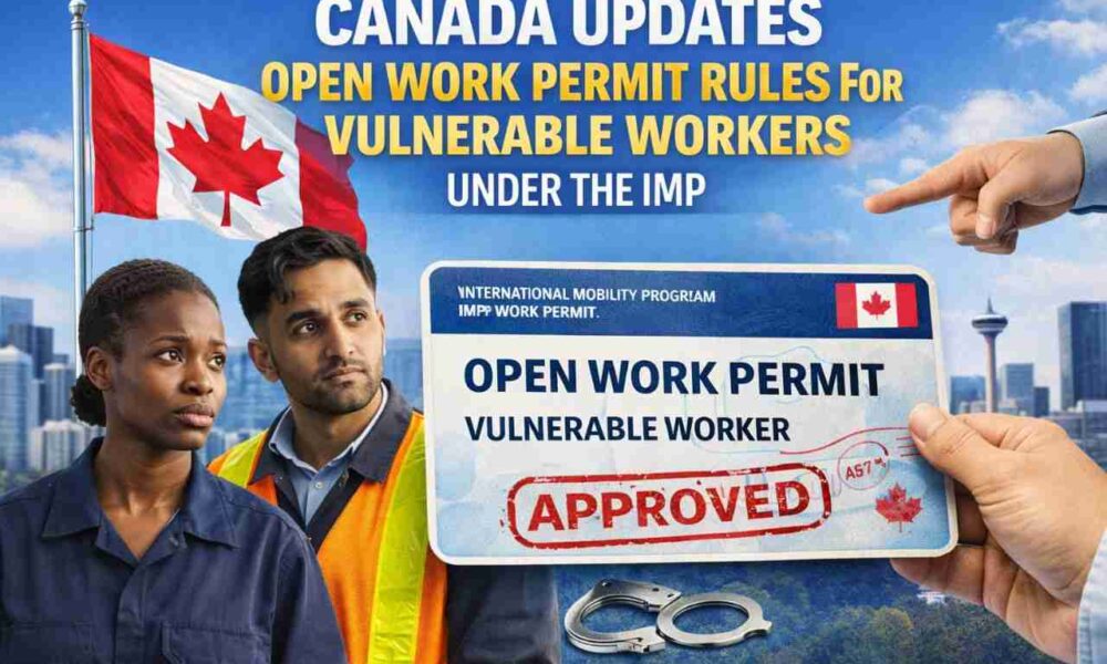 Canada Updates Open Work Permit Rules For Vulnerable Workers Under The IMP